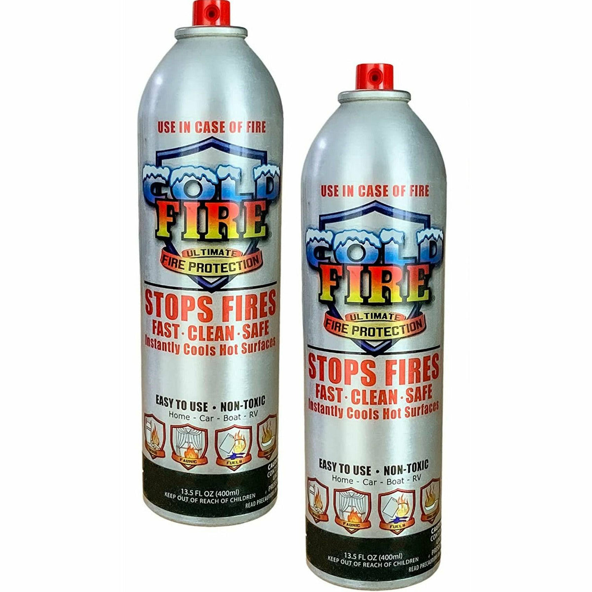 Cold Fire Firefreeze Extinguishers and Fire Block Fire Retardant Spray ...